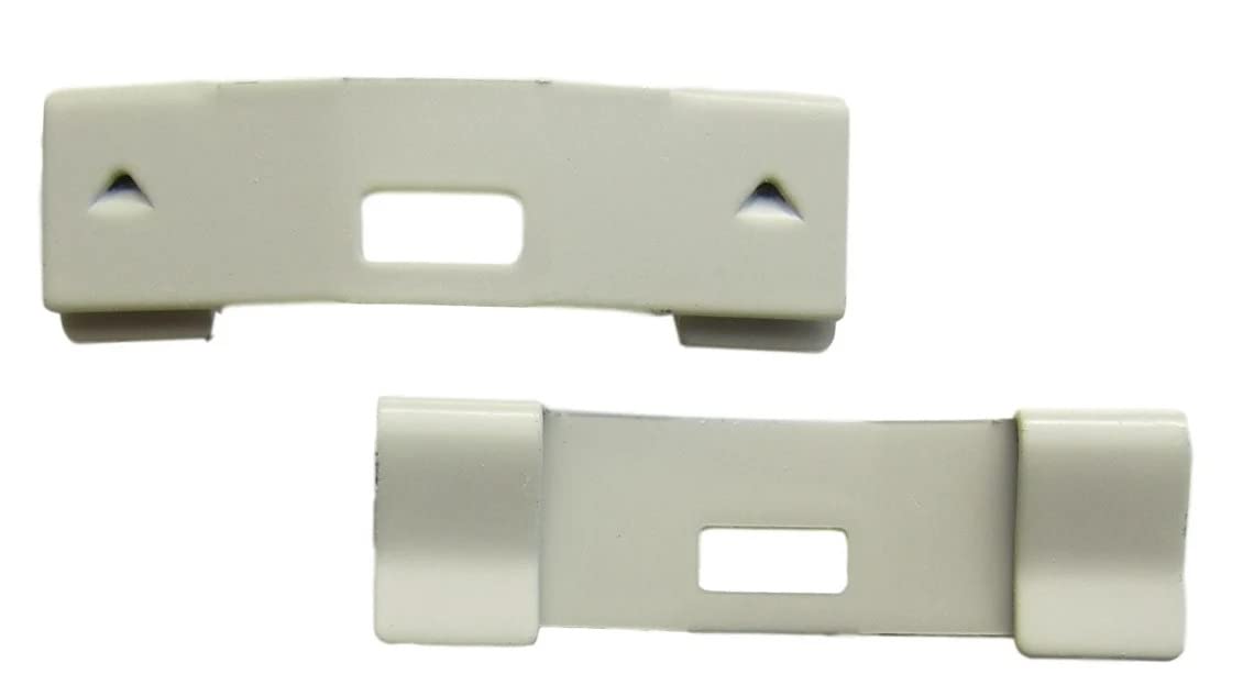 GMA Group Vertical Blind Repair Clips with Curved Vane Saver for Window Blinds, Fixes Broken Tabs - Window Blinds Replacement Slats(10 PK, Ivory)