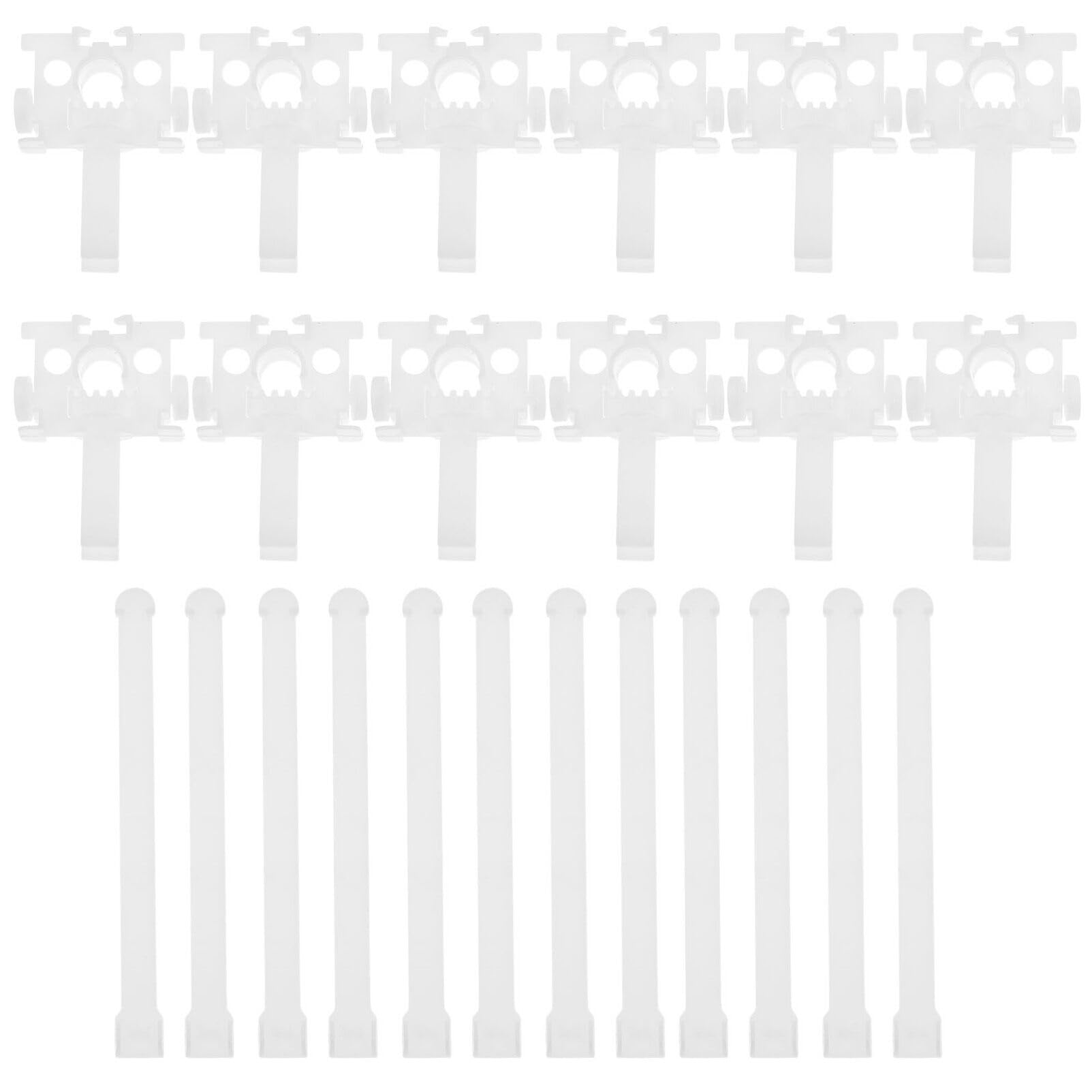 Uonlytech 12 Sets Vertical Blind Repair Carrier Repair Bracket Vertical Blinds Repair Kit Vertical Blind Replacement Replacement Clip Slat Sets White