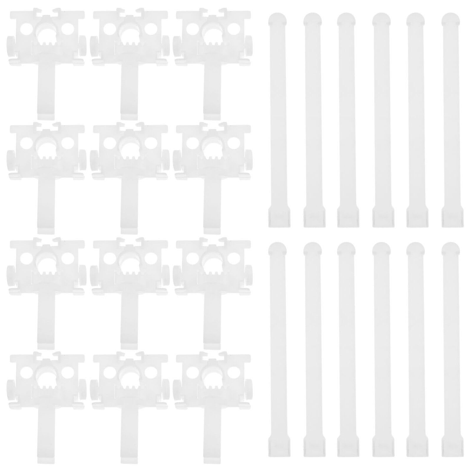 Uonlytech 12 Sets Vertical Blind Repair Carrier Repair Bracket Vertical Blinds Repair Kit Vertical Blind Replacement Replacement Clip Slat Sets White