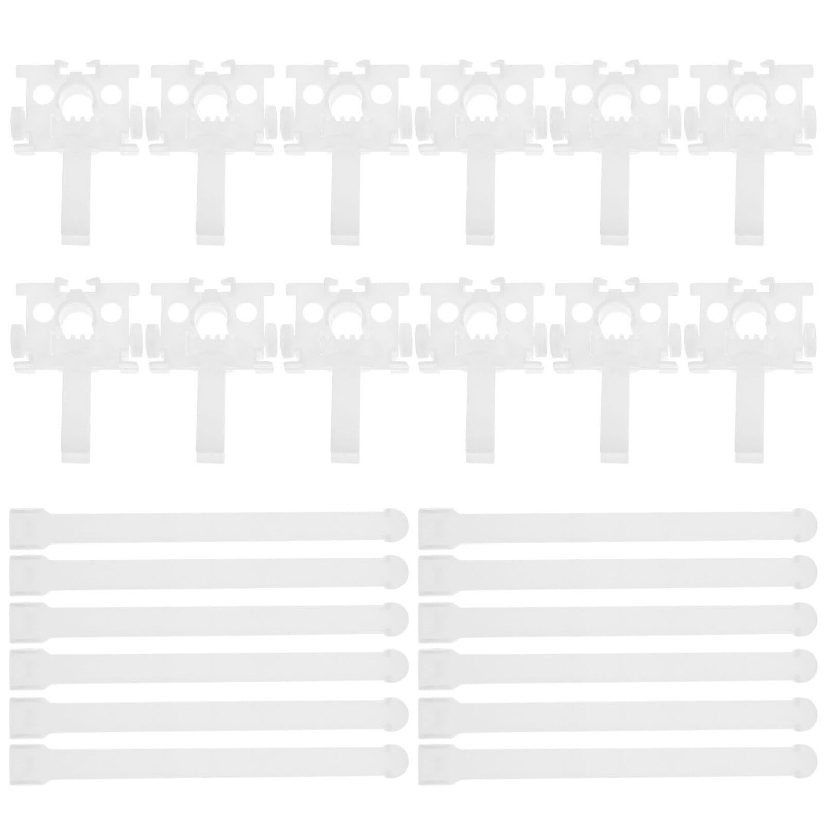 Uonlytech 12 Sets Vertical Blind Repair Carrier Repair Bracket Vertical Blinds Repair Kit Vertical Blind Replacement Replacement Clip Slat Sets White