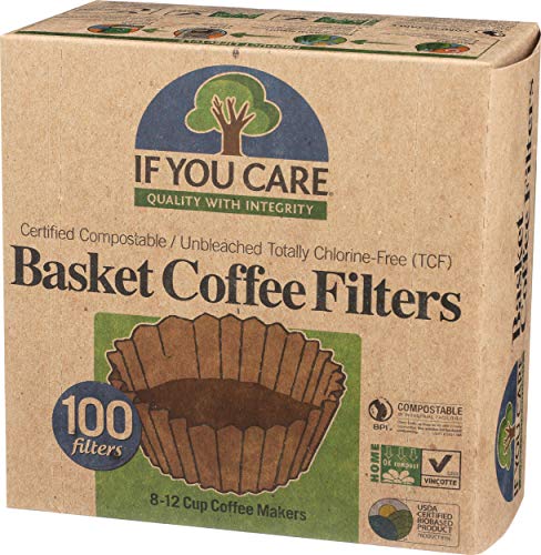 If You Care Coffee Filter Baskets ( 1x100 CT ), Fits 8-12 Cup Drip Coffee Makers