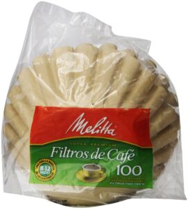 melitta basket coffee filters, natural brown, 100 count