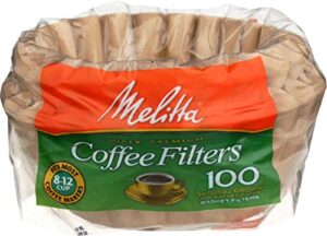 melitta inc, coffee filter basket 8 to 12 cup, 100 count