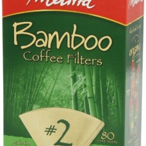 Melitta #2 Cone Coffee Filters, Bamboo, 80 Count (Pack of 6) 480 Total Filters Count - Packaging May Vary