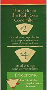 Melitta #2 Cone Coffee Filters, Bamboo, 80 Count (Pack of 6) 480 Total Filters Count - Packaging May Vary