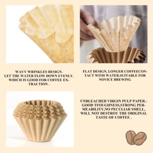 Empstorm Coffee Filters 8-12 Cup, 7.875 inch x 3.25 inch, 100 Count Basket Coffee Filters, Disposable 8 to 12 Cup Coffee Filter Paper, Natural Unbleached