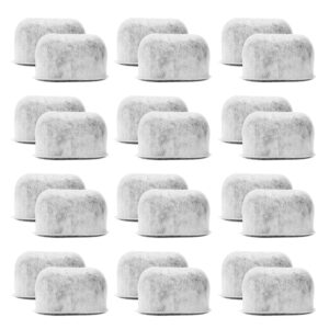 24-pack replacement charcoal water filters for braun coffee makers - fits all braun brewsense drip series coffee machines