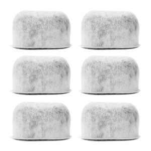 6-pack replacement charcoal water filters for braun coffee makers - fits all braun brewsense drip series coffee machines