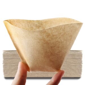 coffee filter #1, disposable coffee filter paper natural brown cone coffee filters unbleached u shape fit for pour over coffee cup, coffee maker(brews 1-2 cups,100 count)