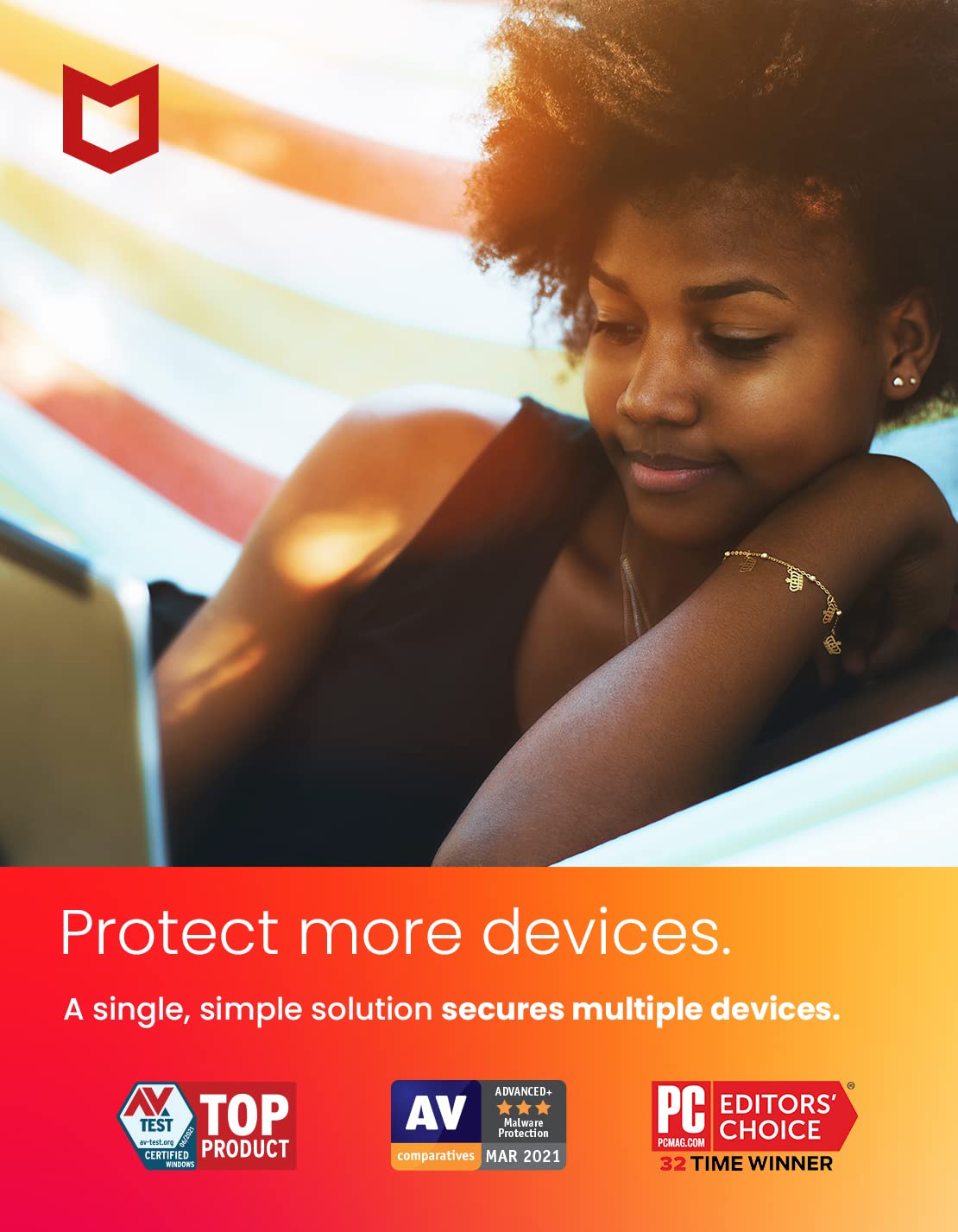 McAfee Total Protection | 5 Device | Antivirus Internet Security Software | VPN, Password Manager, Dark Web Monitoring | 1 Year Subscription | Key Card