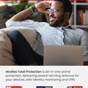 McAfee Total Protection 2024 | 5 Device | Cybersecurity Software Includes Antivirus, Secure VPN, Password Manager, Dark Web Monitoring