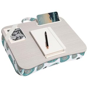 lapgear designer lap desk with phone holder and device ledge - medallion - fits up to 15.6 inch laptops - style no. 45425