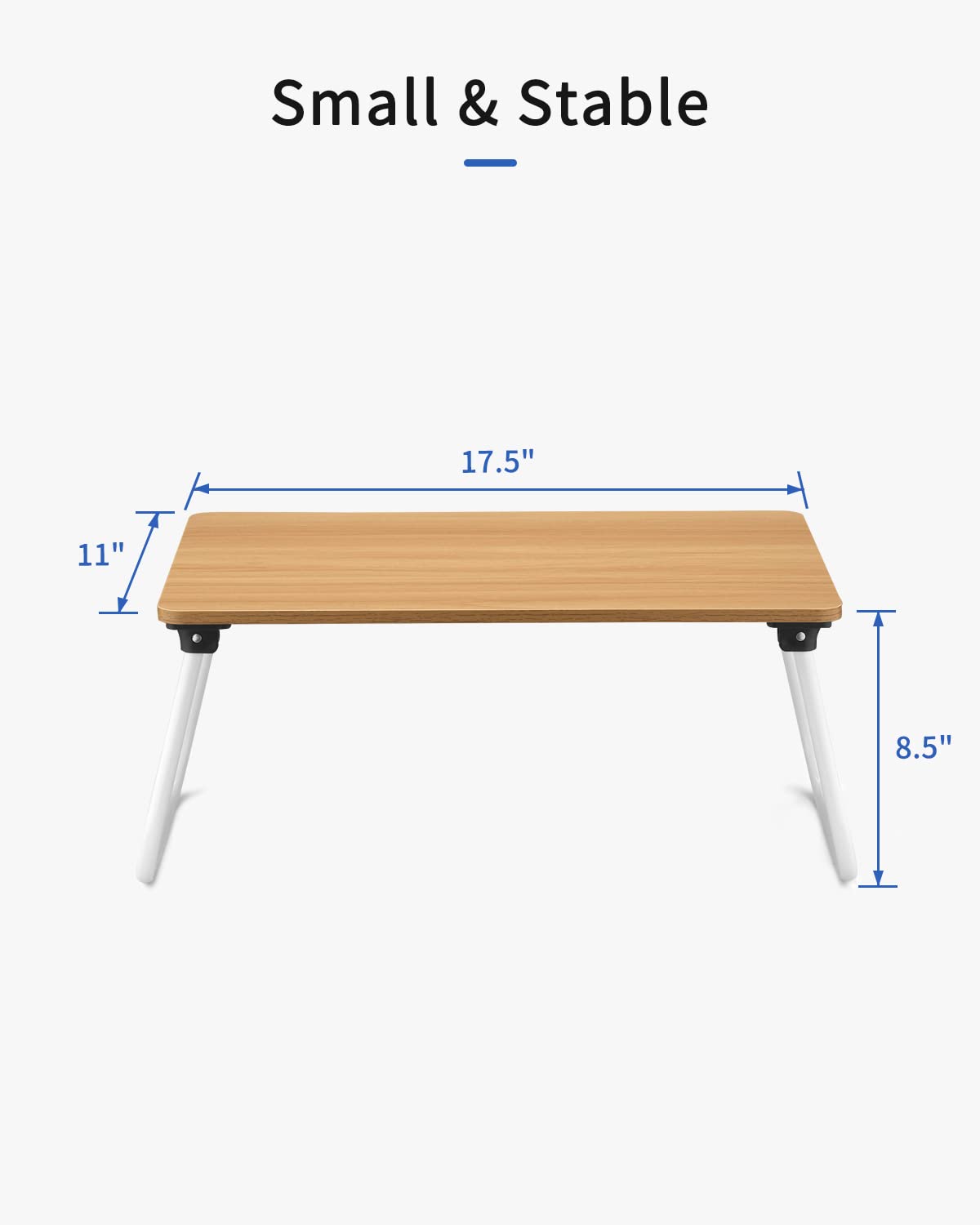 Ruxury Folding Lap Desk Laptop Stand Bed Desk Table Tray, Breakfast Serving Tray, Portable & Lightweight Mini Table, Lap Tablet Desk for Sofa Couch Floor - Wood