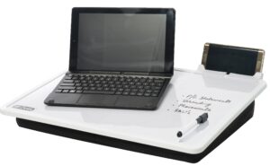 fun express ezdesk magnetic dry erase lap desk with graph ruling, tablet dock and accessories