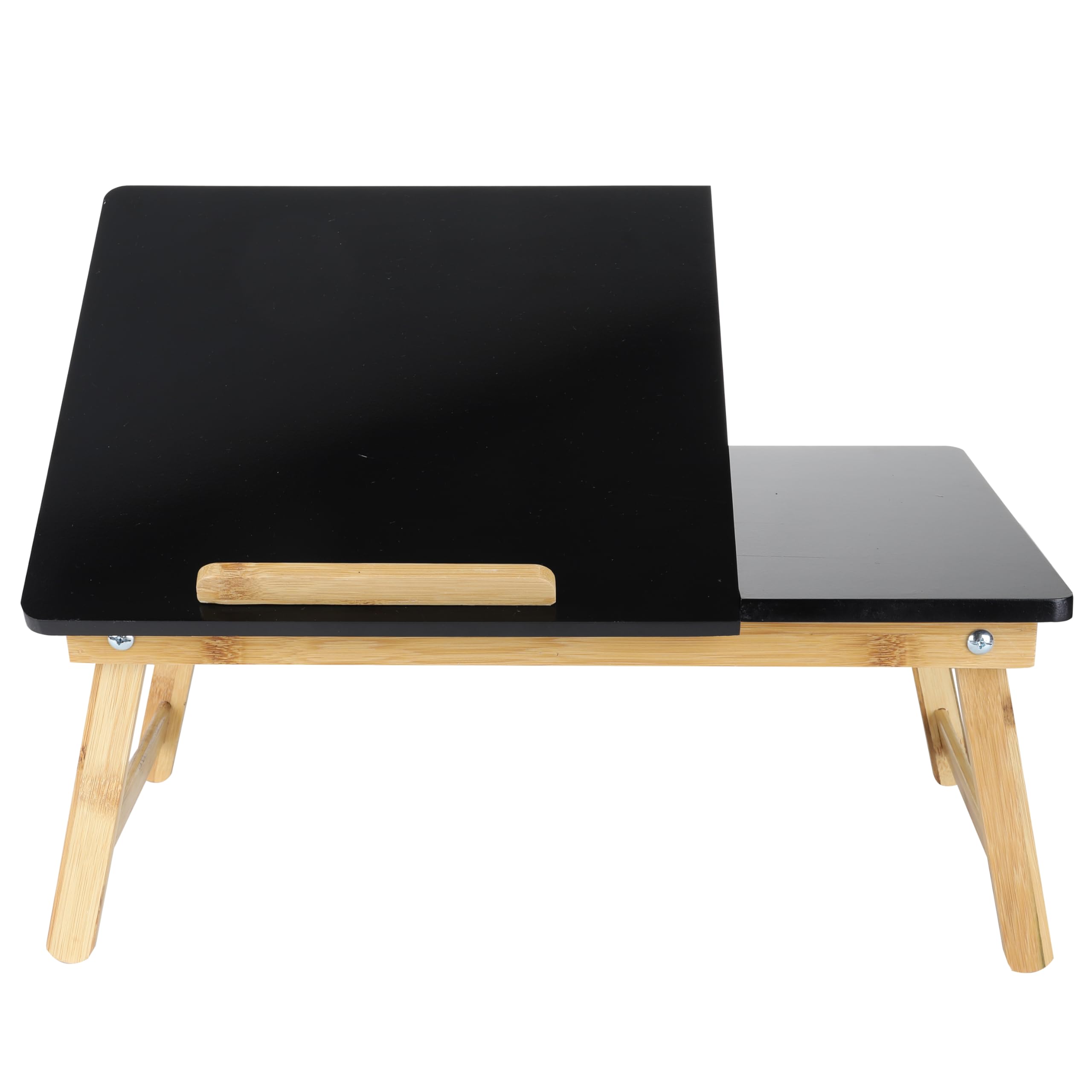 Mind Reader Lap Desk Laptop Stand, Bed Tray, Dorm Room, Folding Legs, Rayon From Bamboo, 21.25"L x 13.19"W x 8.25"H, Black