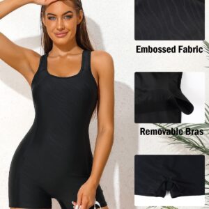 beautyin Women Bathing Suit One Piece Water Aerobic Lap Swim Training Swimsuit