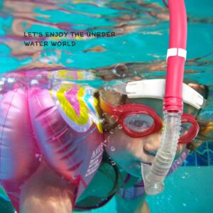 Uniswim Rotate Function Kids Training Snorkel for Lap Swimming Snorkel for Boys Girls 6-15 Years Old for Swimming Diving Snorkeling