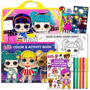 lol surprise lap desk activity set - lol arts and crafts bundle with lap desk, coloring book, stickers, games, and more | lol doll travel lapdesk pack