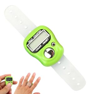 kumprohu click counter | finger tally counter with digital display - portable number clicker counter for golf, adjustable resettable finger tally counter for lap crochet coaching