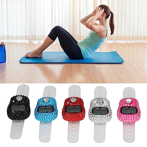 Lap Counters,Electronic Finger Counter,5Pcs Resettable 5 Digit LCD Electronic Digital Display Finger Hand Tally Counter Lap Counter for Athletic Activities Running Training