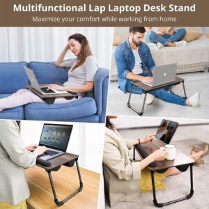 ATUMTEK 27” Extra Large Lap Desk Fits 17 inches Laptops, 2 in 1 Laptop Desk for Bed Couch Sofa, Laptop Lap Desk with Cushion and Folding Legs for Home Office Working, Writing