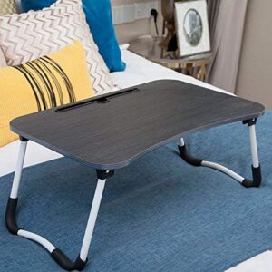 Widousy Laptop Bed Table, Breakfast Tray with Foldable legs, Portable Lap Standing Desk, Notebook Stand Reading Holder for Couch Sofa Floor Kids - Standard Size