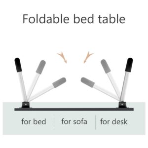 Widousy Laptop Bed Table, Breakfast Tray with Foldable legs, Portable Lap Standing Desk, Notebook Stand Reading Holder for Couch Sofa Floor Kids - Standard Size