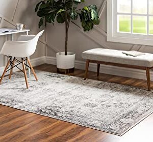 Unique Loom Sofia Collection Area Rug - Casino (9' x 12' Rectangle, Gray)