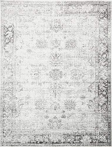 Unique Loom Sofia Collection Area Rug - Casino (9' x 12' Rectangle, Gray)