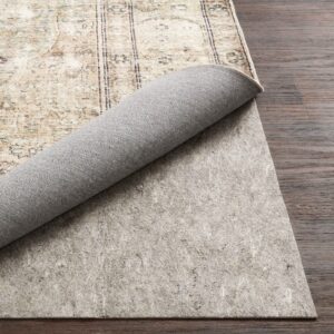 loloi loloi-grip rug pad, fpad2 grey, 9'-0" x 12'-0", .13" thick, gray, 1/8 inch, reversible, soft, cushion, low profile, hardwood, carpet, tile, vinyl, linoleum, multi surface, trim to fit, rug pad