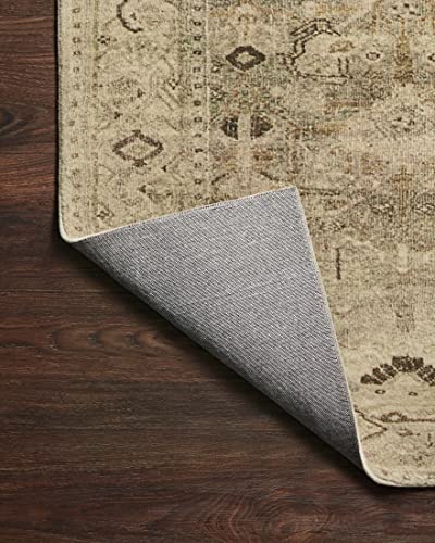 Loloi II Margot Collection MAT-04 Antique / Sage 5'-0" x 7'-6", .38" Thick, Area Rug, feat.CloudPile, Soft, Durable, Printed, Medallion, Low Pile, Non-Shedding, Easy Clean, Living Room Rug