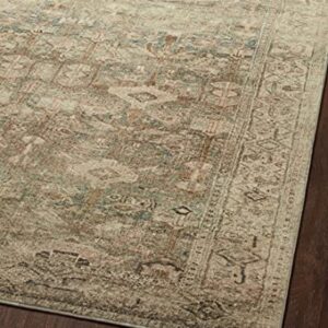 Loloi II Margot Collection MAT-04 Antique / Sage 5'-0" x 7'-6", .38" Thick, Area Rug, feat.CloudPile, Soft, Durable, Printed, Medallion, Low Pile, Non-Shedding, Easy Clean, Living Room Rug