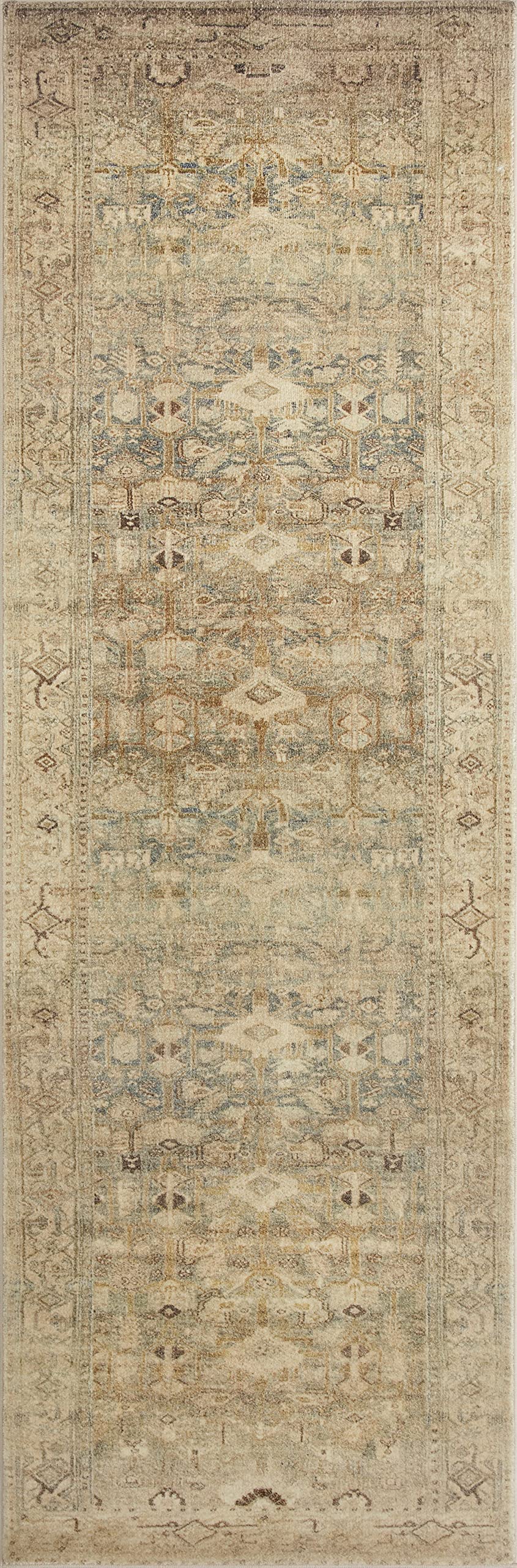 Loloi II Margot Collection MAT-04 Antique / Sage 5'-0" x 7'-6", .38" Thick, Area Rug, feat.CloudPile, Soft, Durable, Printed, Medallion, Low Pile, Non-Shedding, Easy Clean, Living Room Rug