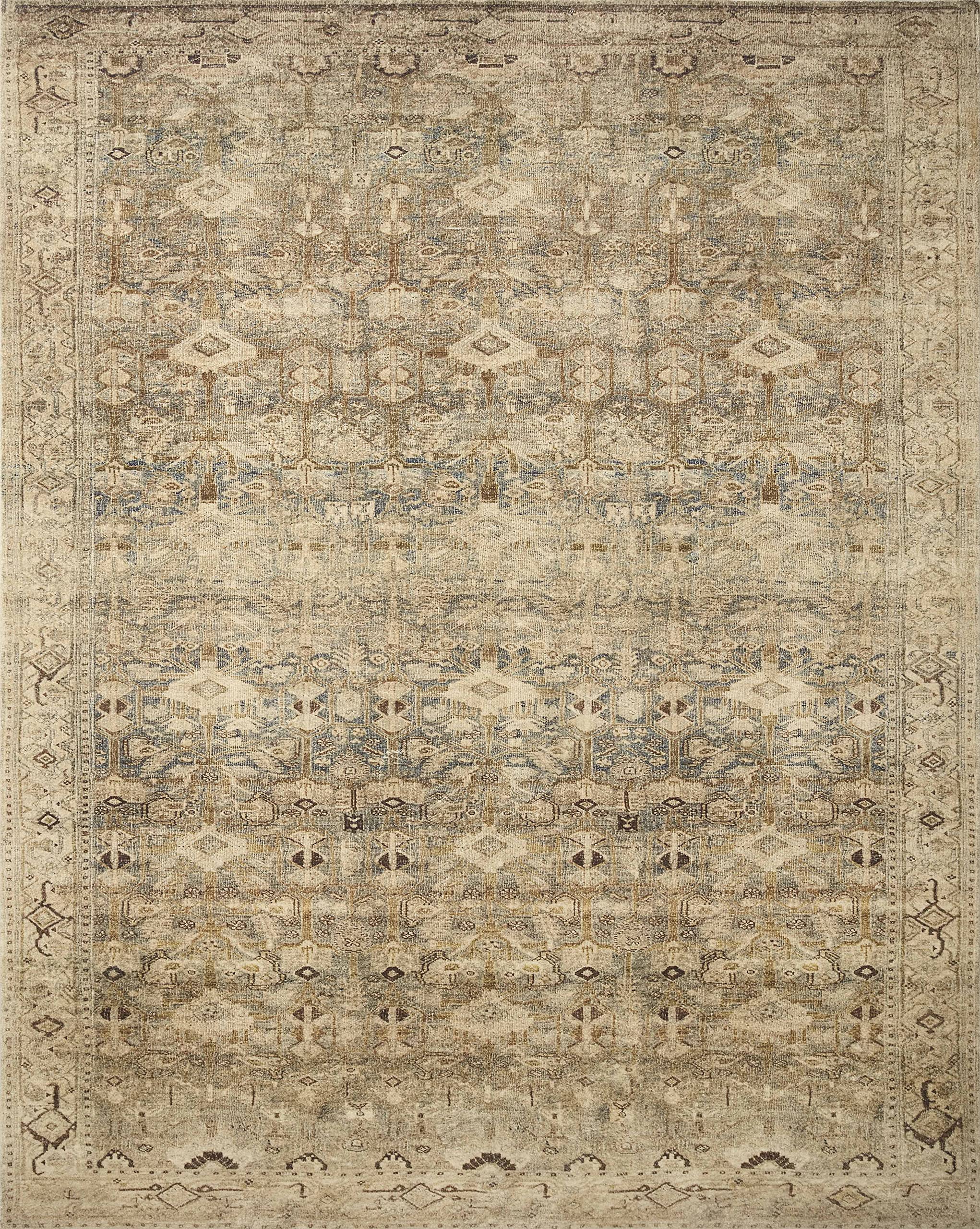 Loloi II Margot Collection MAT-04 Antique / Sage 5'-0" x 7'-6", .38" Thick, Area Rug, feat.CloudPile, Soft, Durable, Printed, Medallion, Low Pile, Non-Shedding, Easy Clean, Living Room Rug