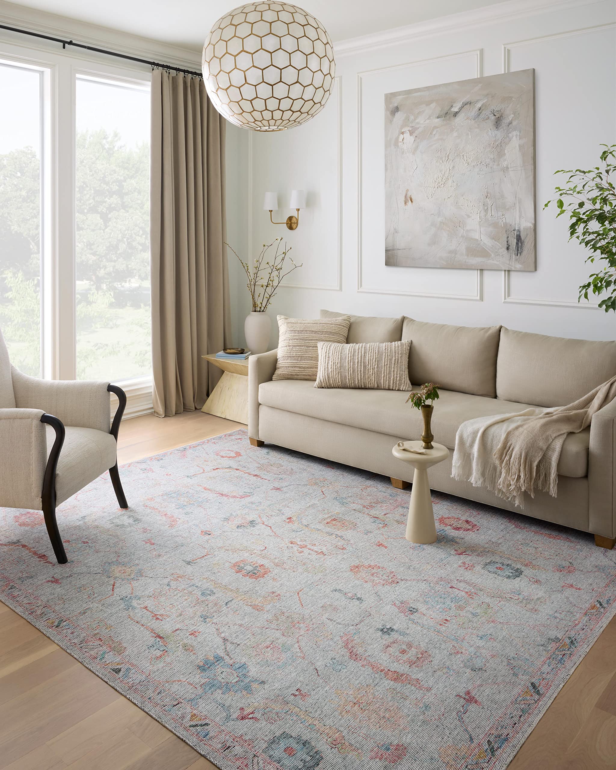 Loloi II Elysium Collection ELY-01 Pebble/Multi 8'-6" x 11'-6" Area Rug