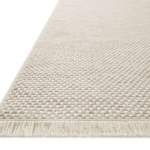 Loloi Amber Lewis x Loloi Malibu Collection MAB-05 Tan / Dove, 8'-10" x 12'-2", Indoor/Outdoor, Area Rug