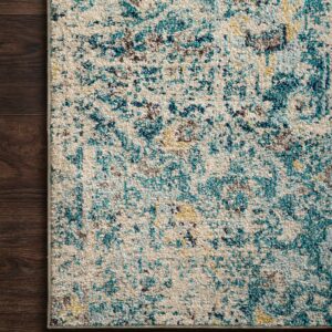 Loloi II Nadia NN-07 Aqua Transitional Area Rug 9'-0" x 12'-0"