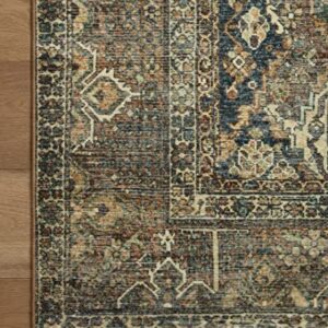 Loloi Magnolia Home by Joanna Gaines x Banks Spice/Blue 7'-6" x 9'-6" Area Rug