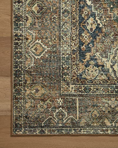 Loloi Magnolia Home by Joanna Gaines x Banks Spice/Blue 7'-6" x 9'-6" Area Rug