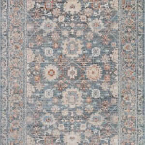 Loloi II Odette Collection ODT-07 Sky/Rust 6'-7" x 9'-6" Area Rug