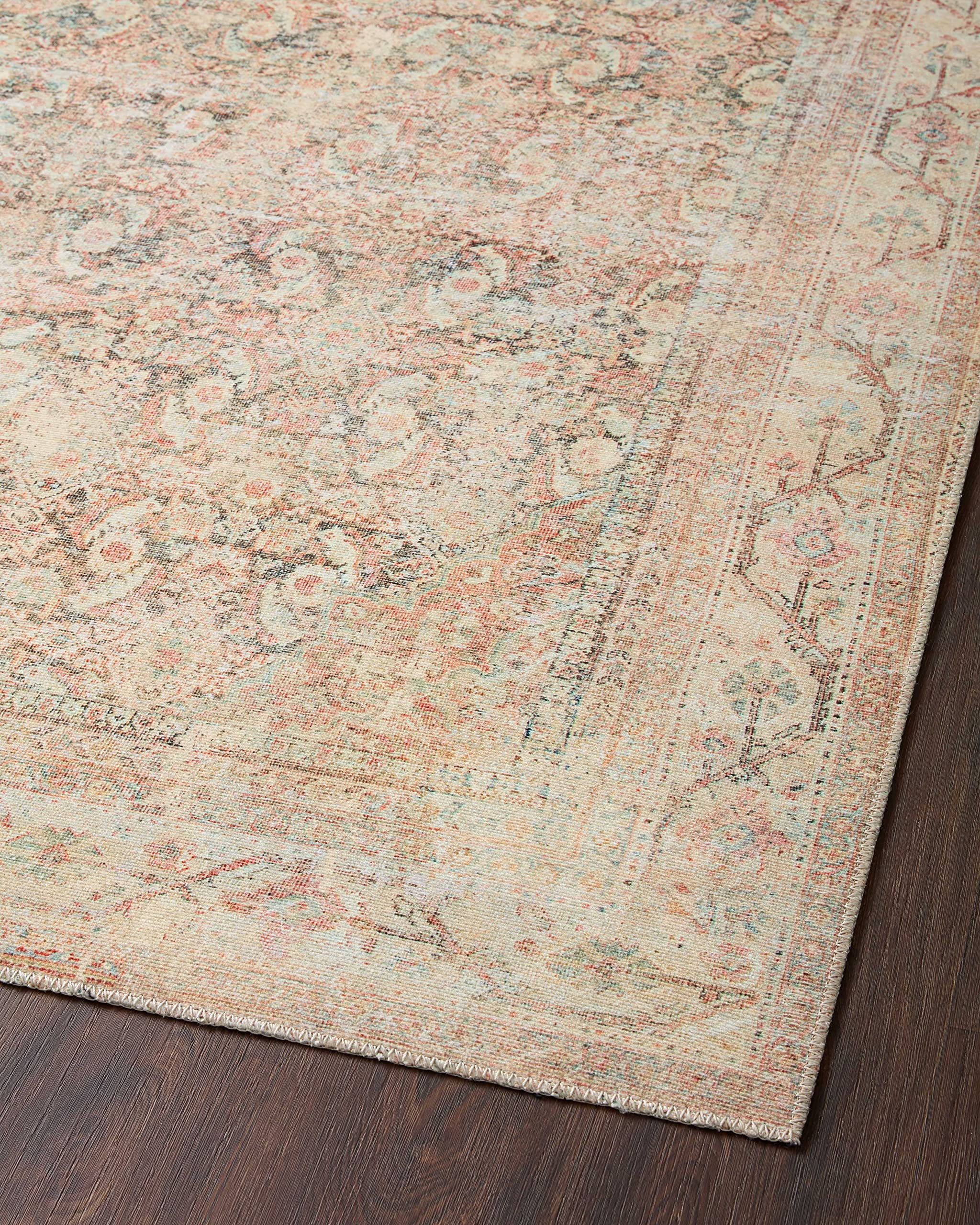 Loloi II Adrian Collection ADR-01 Area Rug 7'-6" x 9'-6" Natural/Apricot Rectangular 0.19" Thick