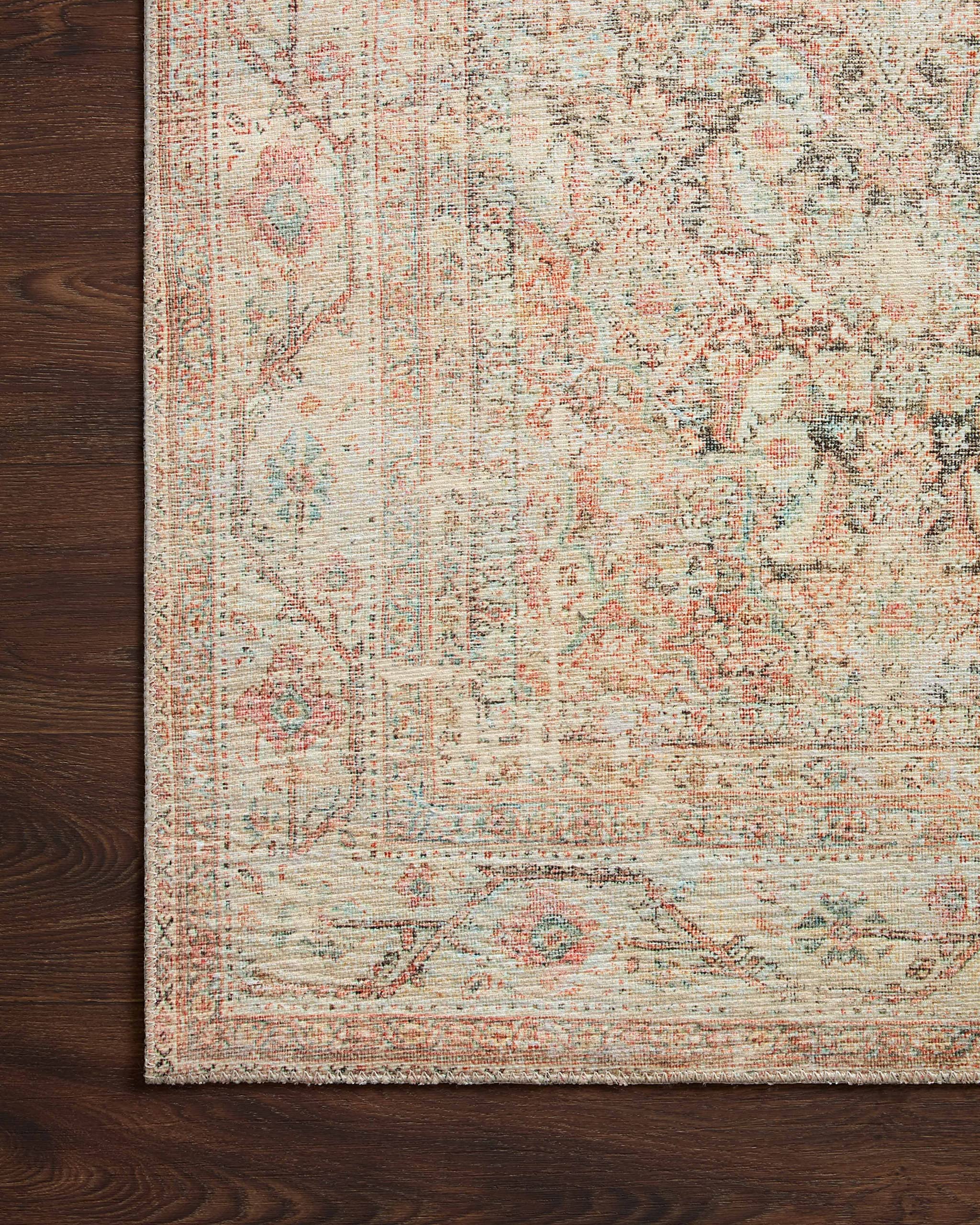 Loloi II Adrian Collection ADR-01 Area Rug 7'-6" x 9'-6" Natural/Apricot Rectangular 0.19" Thick