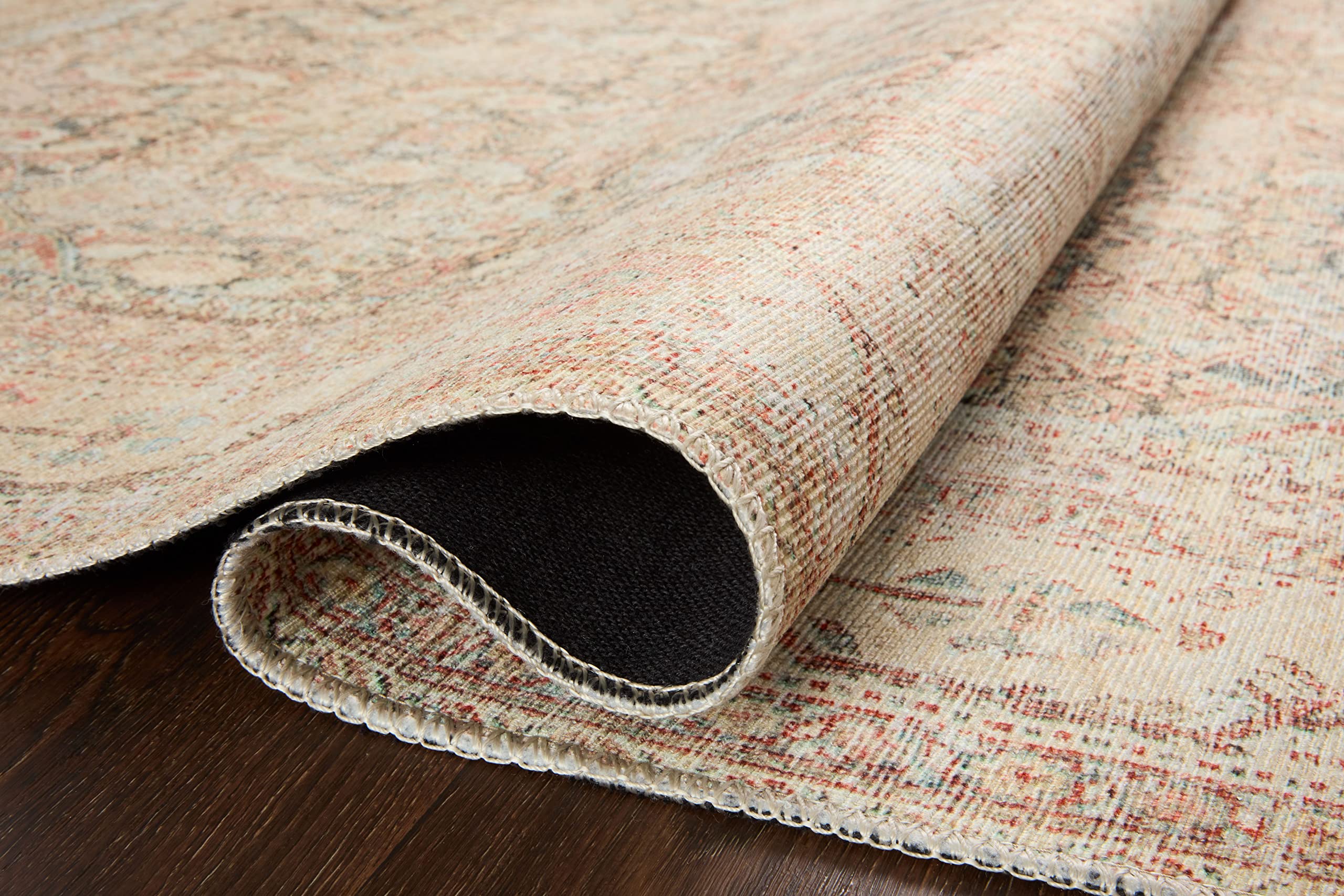 Loloi II Adrian Collection ADR-01 Area Rug 7'-6" x 9'-6" Natural/Apricot Rectangular 0.19" Thick