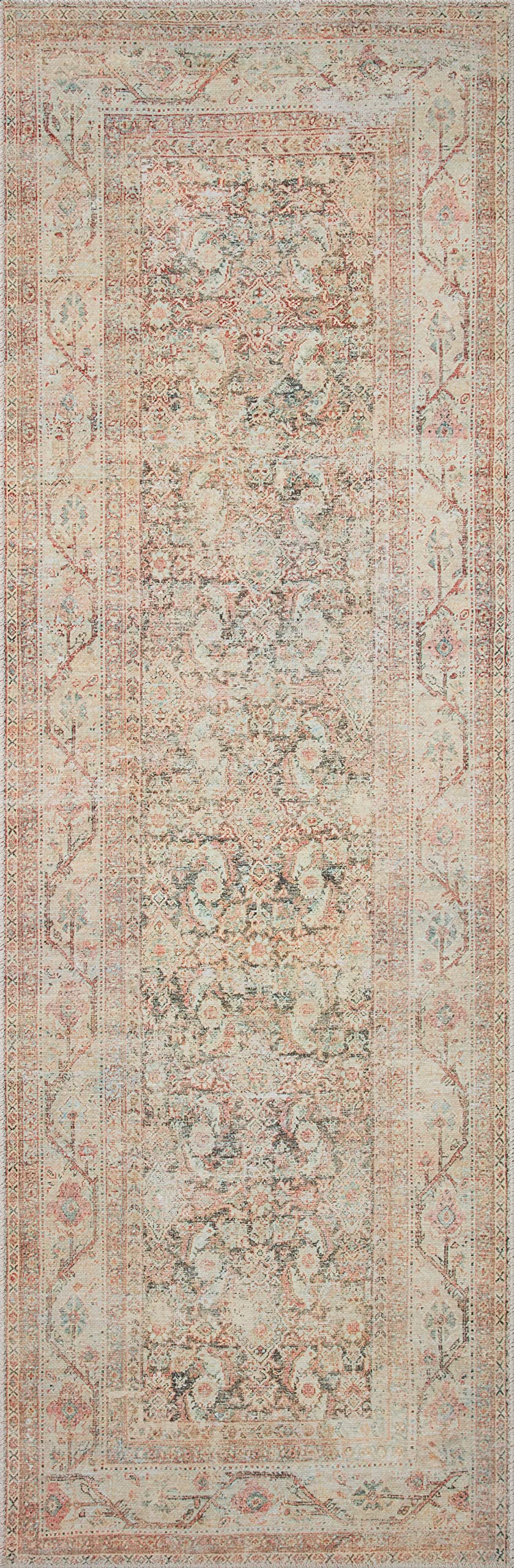 Loloi II Adrian Collection ADR-01 Area Rug 7'-6" x 9'-6" Natural/Apricot Rectangular 0.19" Thick