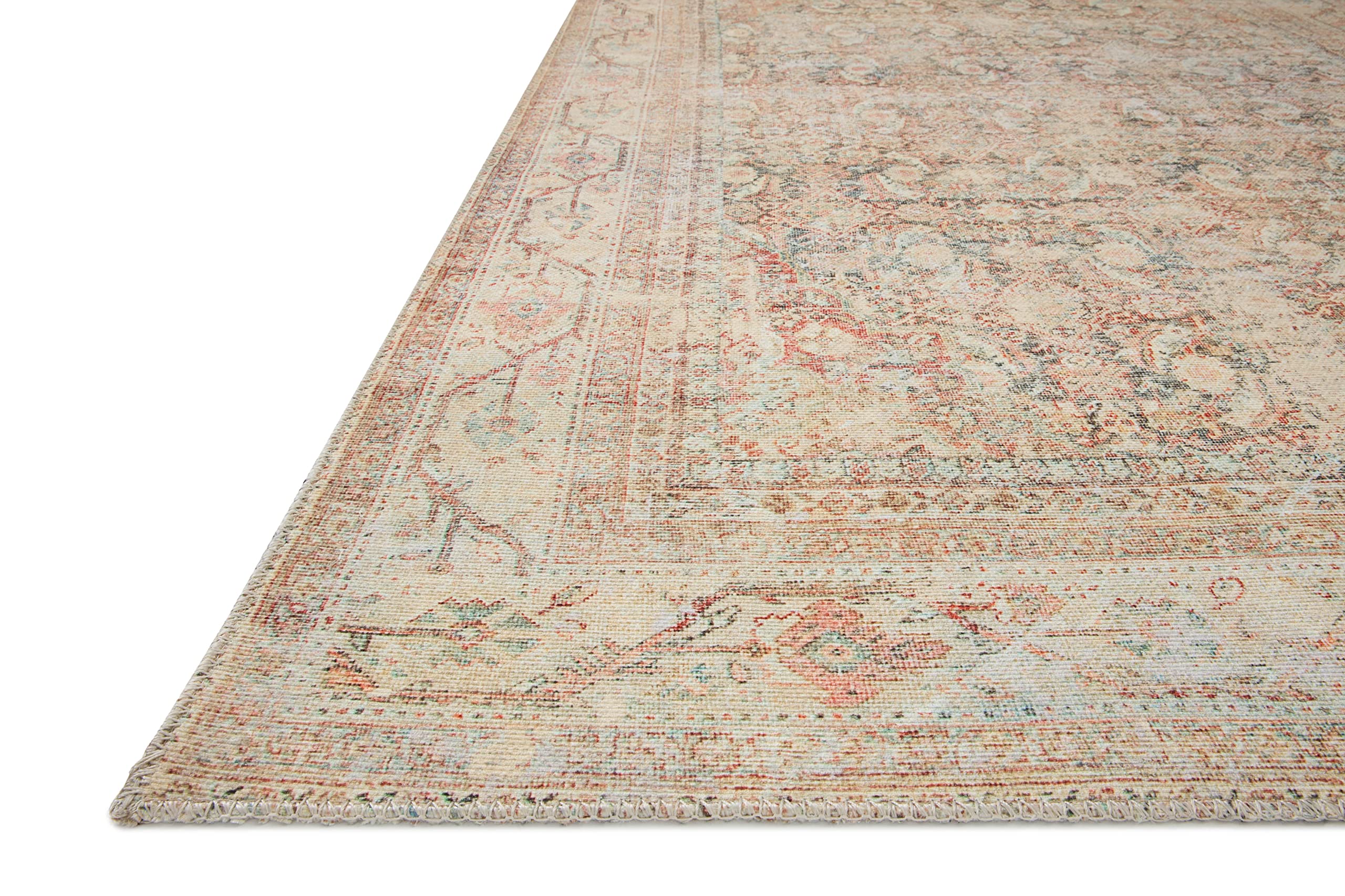 Loloi II Adrian Collection ADR-01 Area Rug 7'-6" x 9'-6" Natural/Apricot Rectangular 0.19" Thick