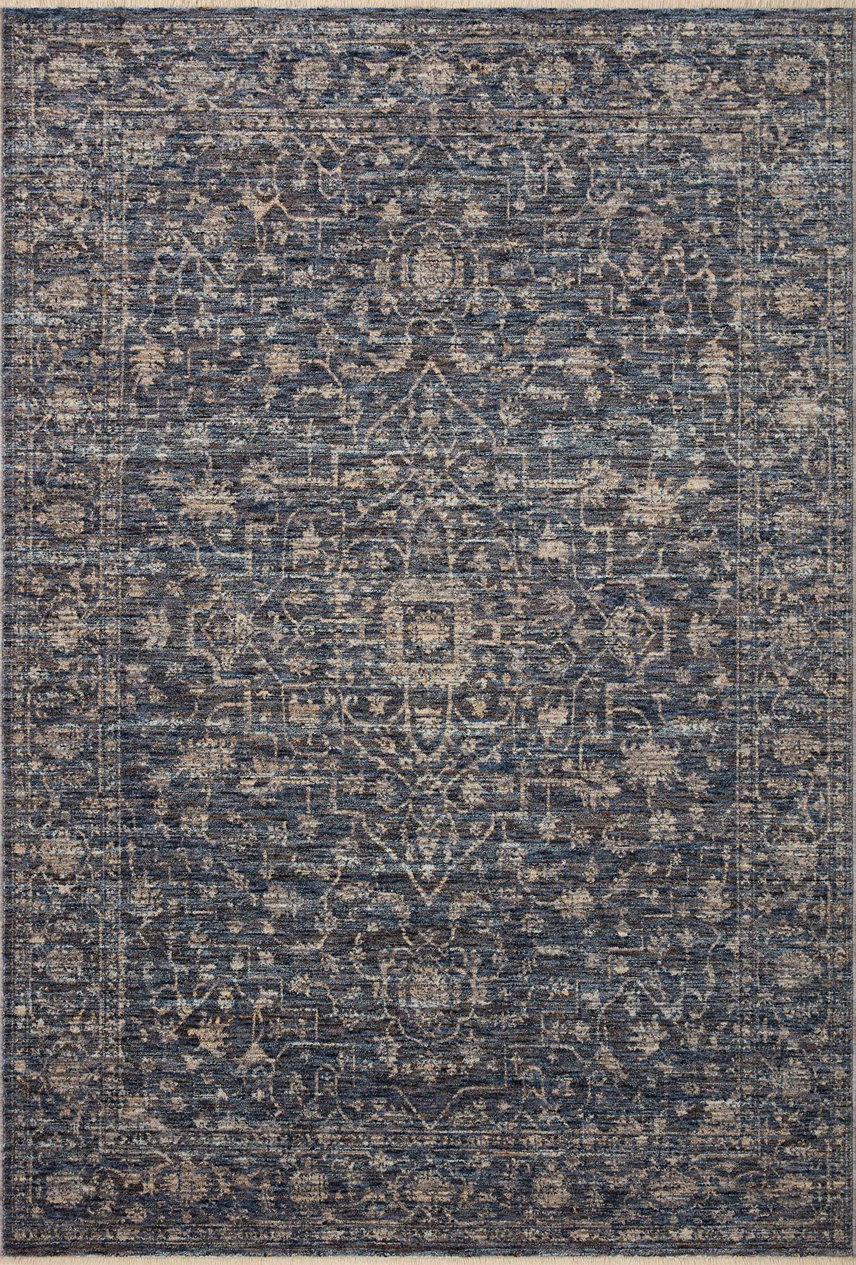 Loloi II Sorrento Collection SOR-01 Midnight/Natural 7'-10" x 10'-2" Area Rug