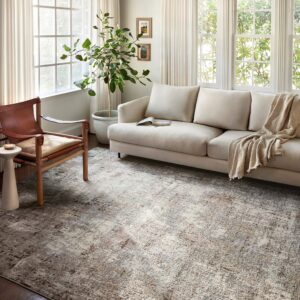 Loloi II Austen Collection AUS-01 Area Rug 7'-10" x 10'-6" Natural/Mocha Rectangular 0.38" Thick