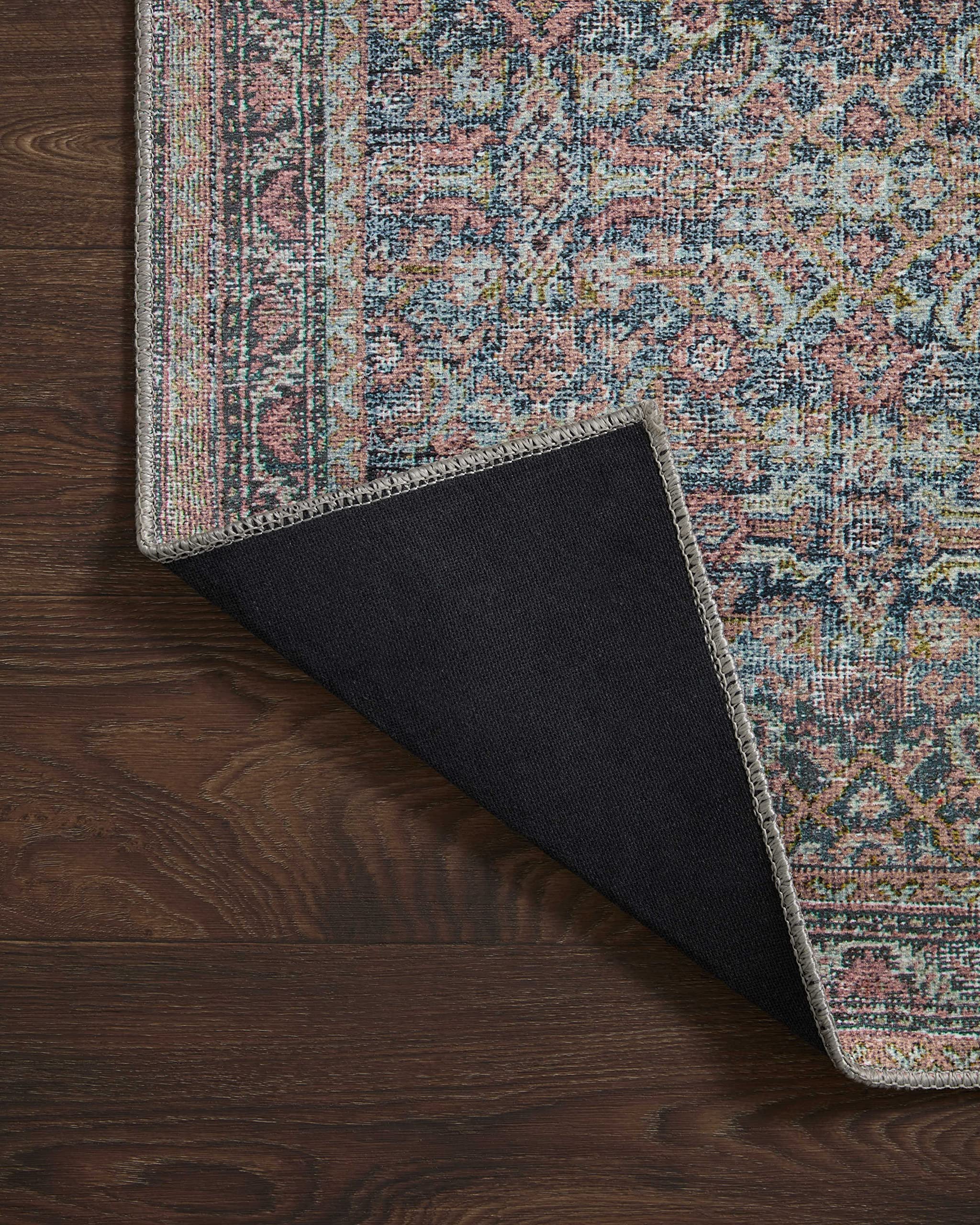 Loloi II Adrian Collection ADR-04 Area Rug 7'-6" x 9'-6" Denim/Multi Rectangular 0.18" Thick