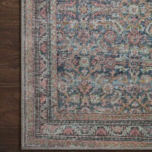 Loloi II Adrian Collection ADR-04 Area Rug 7'-6" x 9'-6" Denim/Multi Rectangular 0.18" Thick