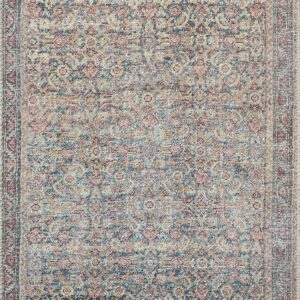 Loloi II Adrian Collection ADR-04 Area Rug 7'-6" x 9'-6" Denim/Multi Rectangular 0.18" Thick